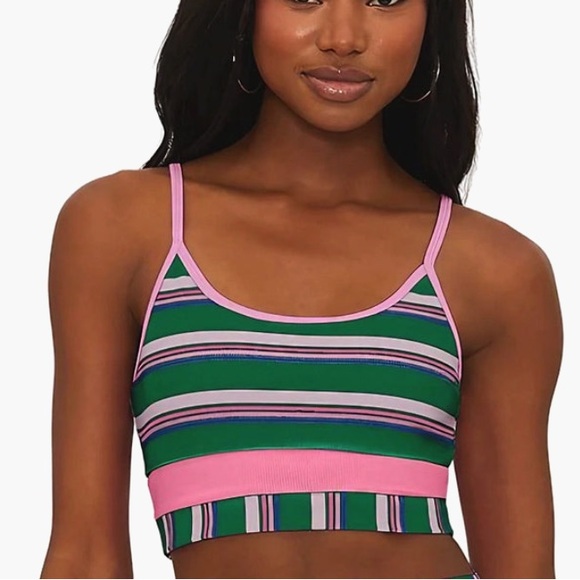 Beach Riot | Swim | Beach Riot New Eva Striped Longline Bikini Top ...